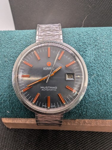 Vintage Roamer Mustang Swiss watch Automatic 38.5mm 70's UFO - MST 471 ...