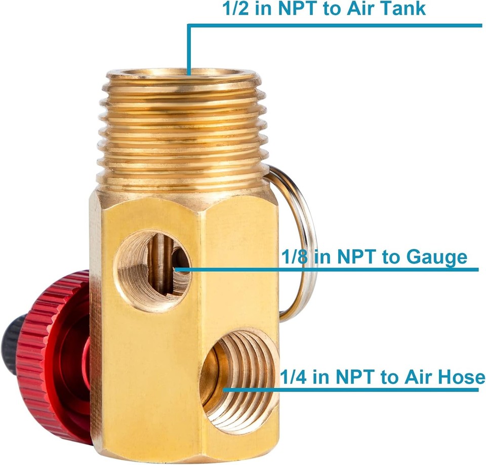 Air Tank Manifold Valve with Fill Port Portable Bypass Pneumatic ...