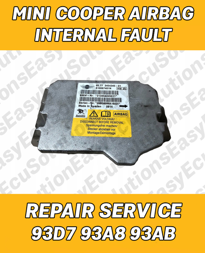 MINI COOPER 3454345 AIRBAG ECU SRS MODULE 93D7 93AB 93A8 FAULT REPAIR ...