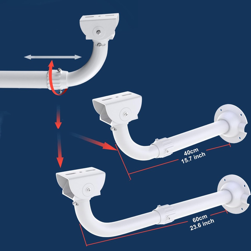 WiTi CCTV Security Camera Mount Bracket, 40CM-60CM Adjustable Wall and ...