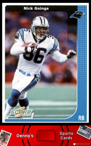 2002 Score #34 Nick Goings Carolina Panthers Football Card | eBay