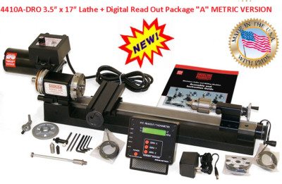 SHERLINE 4410A-DRO 3.5" X 17" LATHE METRIC Factory installed DRO ...