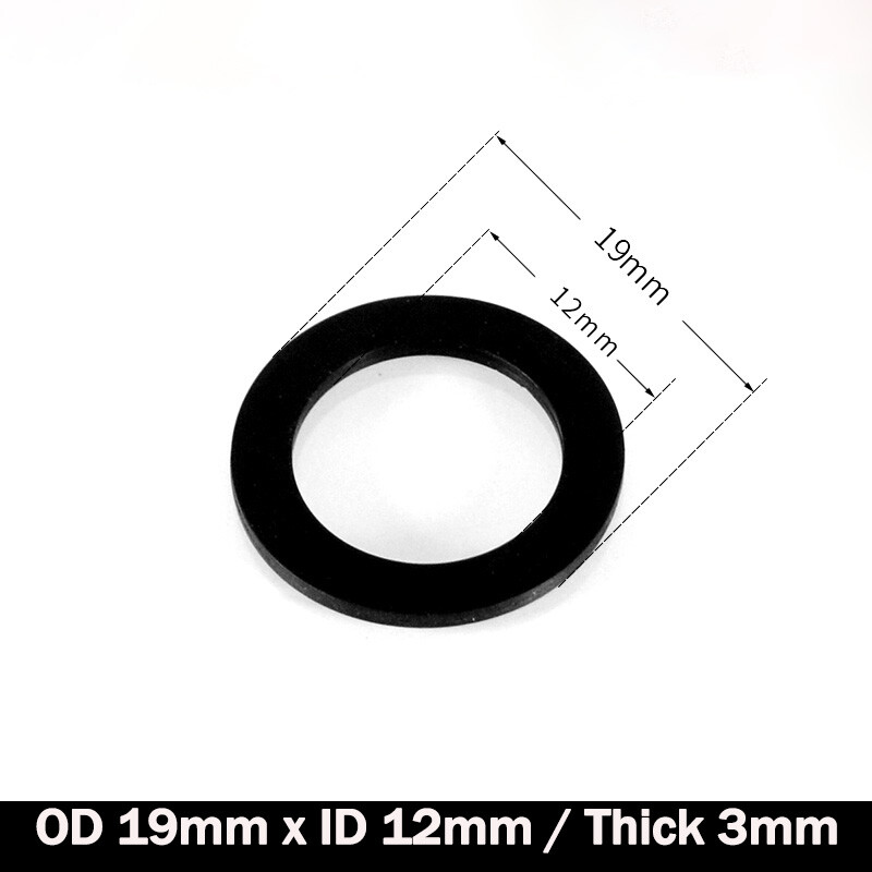 Black NBR Rubber Flat Round O-Ring Washer Seal Gaskets 1mm-3mm Thick ...