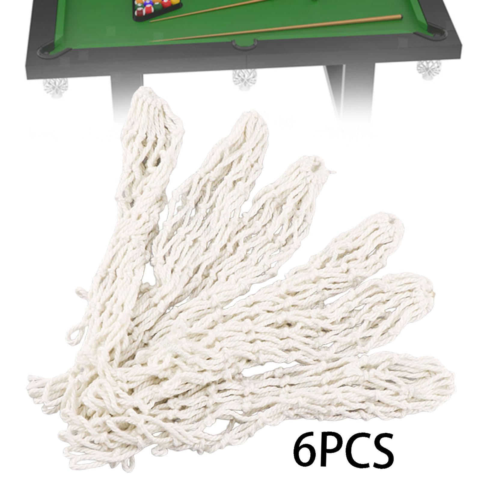 6Pcs Billiards Nets Snooker Table White Replacing Pool Table | eBay