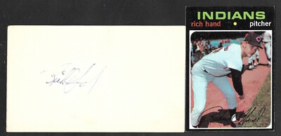 Rich Hand ( Debut 1970 ) CLEV TEX LAA SIGNED AUTOGRAPH AUTO 3x5 INDEX ...