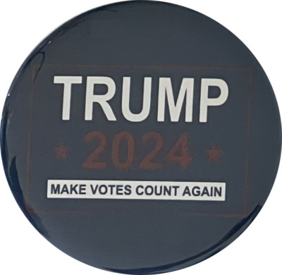 Trump 2024 pins: "Make Votes Count Again" buttons - Wholesale Lot of ...