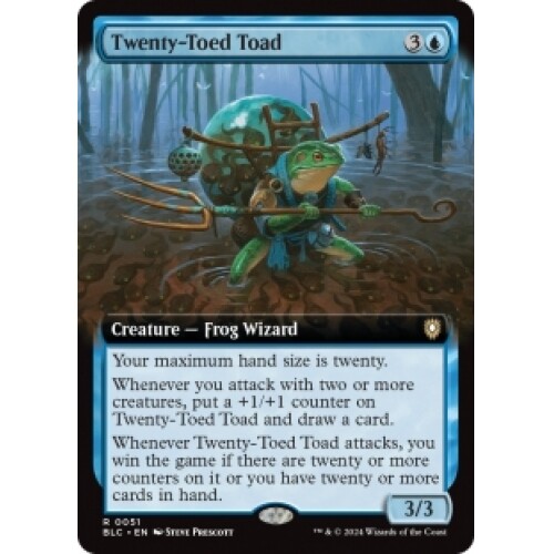 TWENTY-TOED TOAD (EXTENDED ART) X4 Bloomburrow: Commander Magic MTG ...