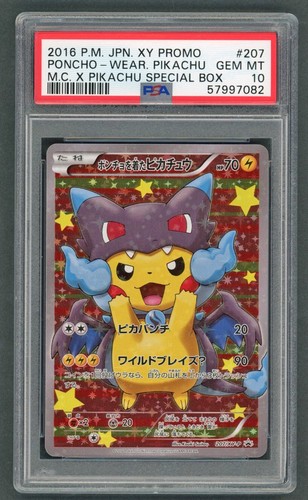 Pokemon Cards - PSA 10 Poncho Wearing Pikachu Mega Charizard X 207/XY-P ...
