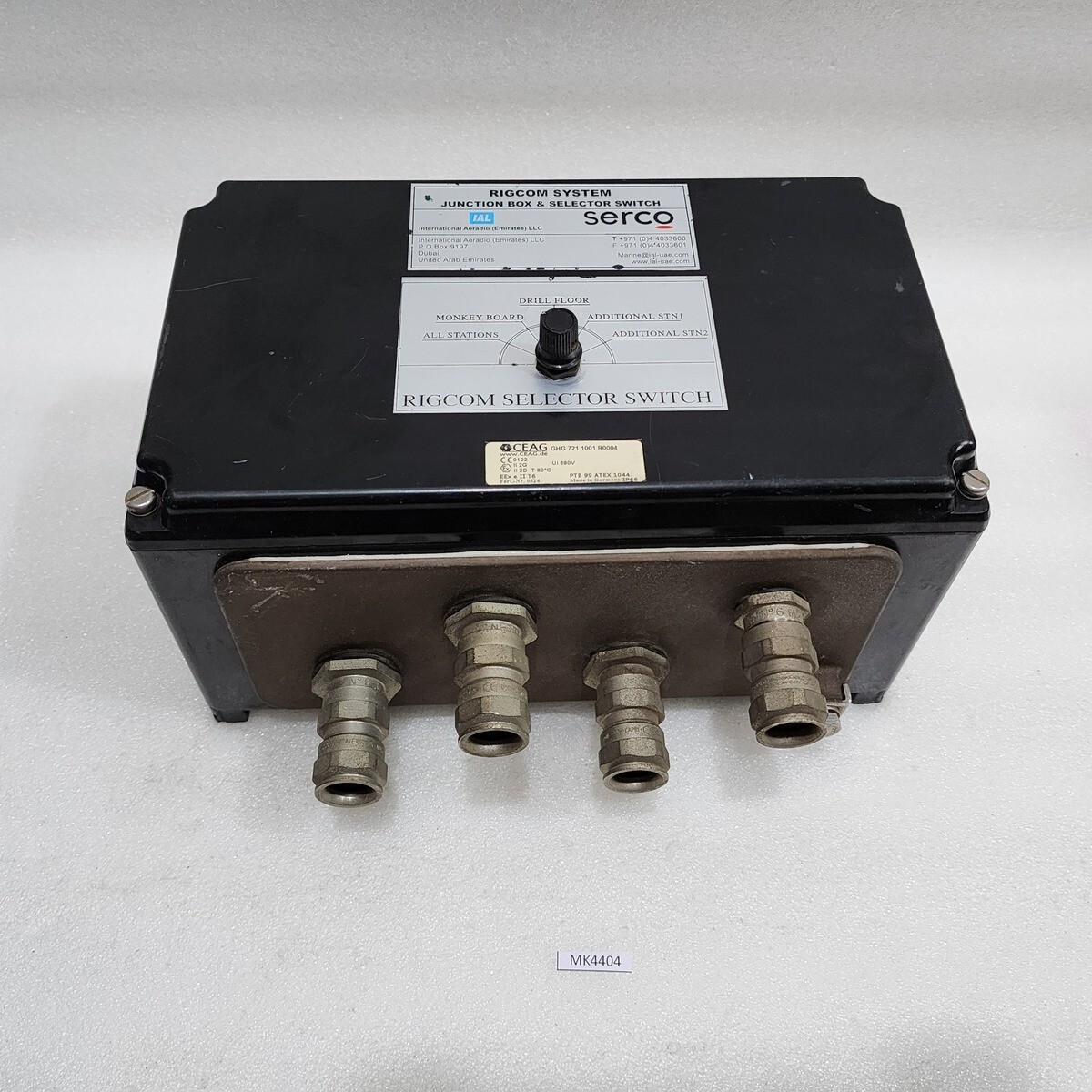 CEAG GHG 721 1001 R0004 RIGCOM SELECTOR SWITCH GHG7211001R0004 | eBay