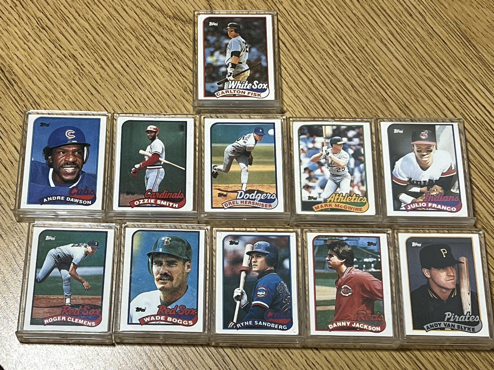 VTG 1989 Topps Doubleheaders-11 Rookie Cards & 1989 Card-Plastic Stand ...