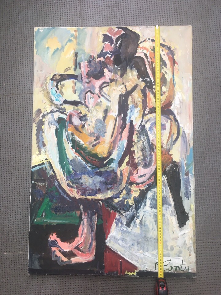 Very Pretty Painting Vive Hst Oil on Canvas Signed Patrick Conty 20th ...