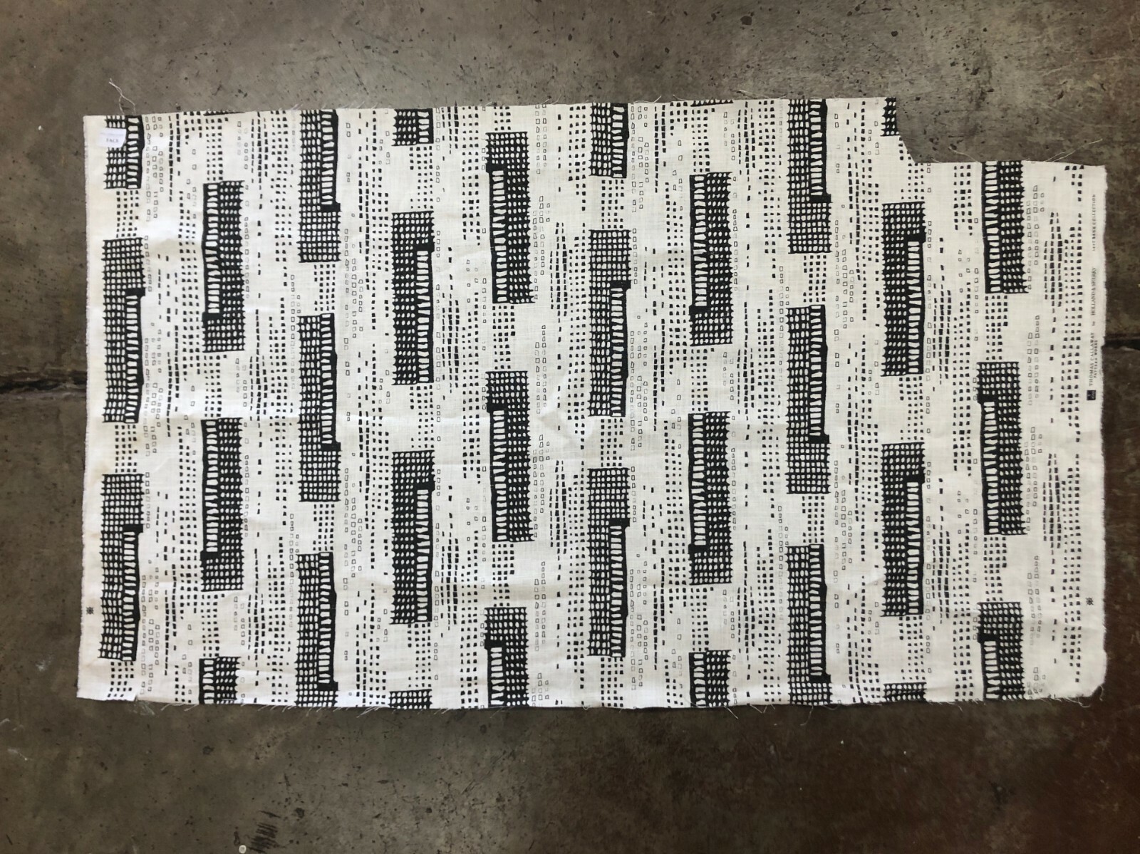 Thomas Calloway for Holland and Sherry "Metro" Fabric Remnant in Minuit ...