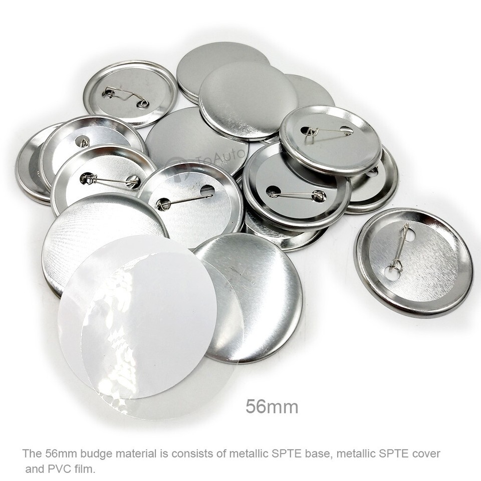 100 Sets DIY Blank Badge Parts Supplies Pin Materials For Button Maker ...
