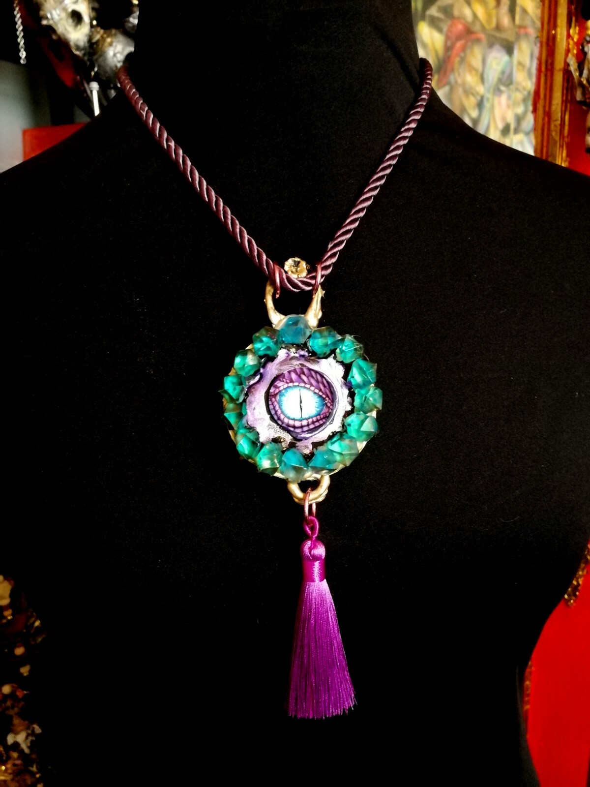 talisman protection evil eye demon amulets pendant necklace charms ...