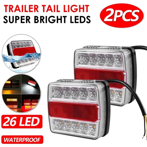 2X Submersible Waterproof UTE LED Stop Tail Lights Trailer light Boat ...