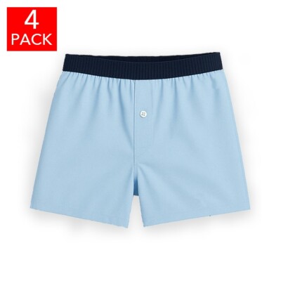4 Pack Boxer Shorts Men’s Classic TAGLESS Underwear Boxers Comfort ...