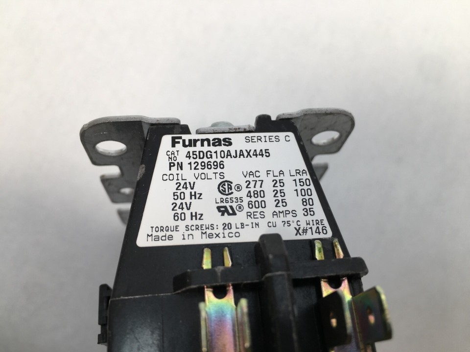 Furnas 45DG10AJAX445 Definite Purpose Contactor CDP25C1 129696 45 DG 10 ...