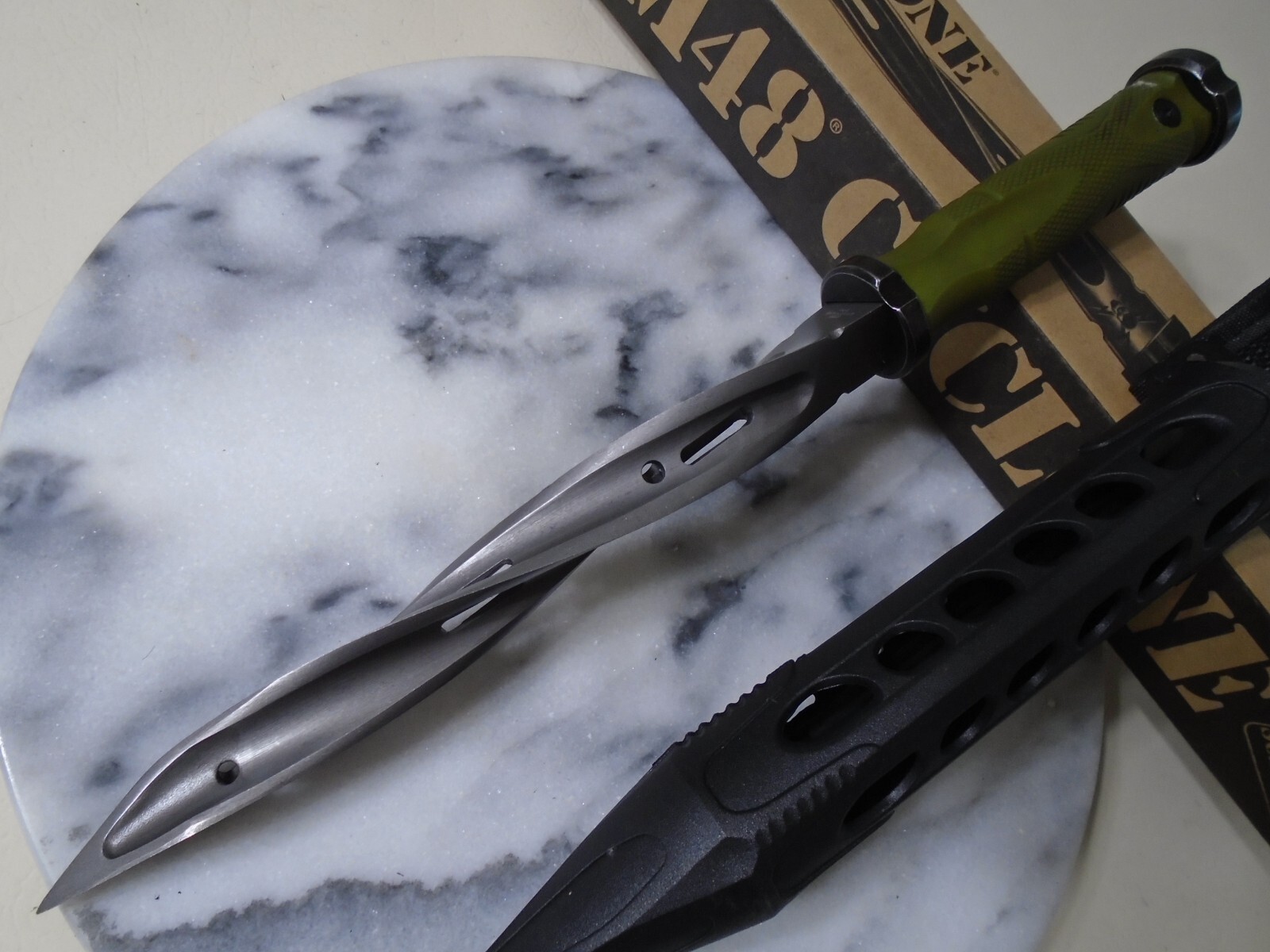 M48 Cyclone Battle Scarred Twister Tri Dagger Knife Spike UC3340 OD ...