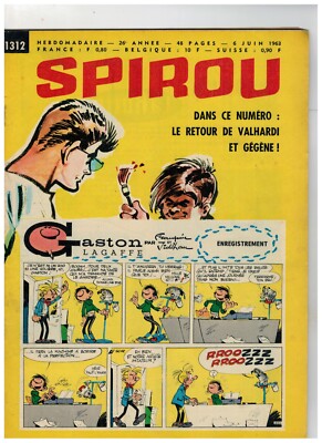 SPIROU 1312 (1963) GASTON - VALHARDI - BENOIT BRISEFER - STARTER - COMPLET | eBay