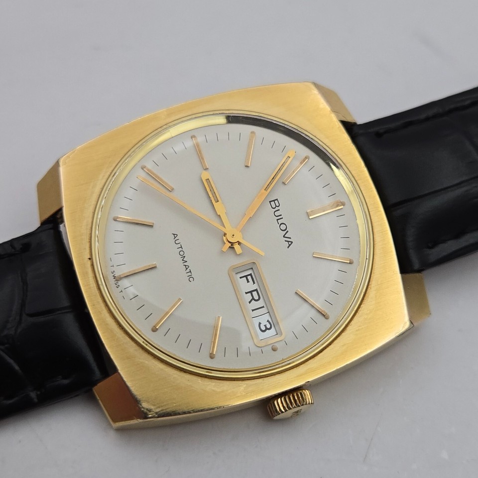 Vintage BULOVA Golden Clipper "G" men's automatic watch 11ANACB swiss ...
