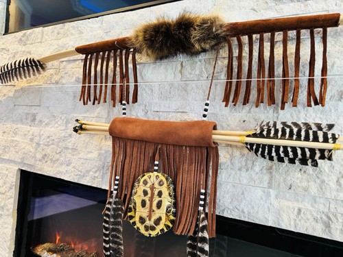 Native American Indian Turtle Hickory Bow Arrow By Enrolled Mem Of ...