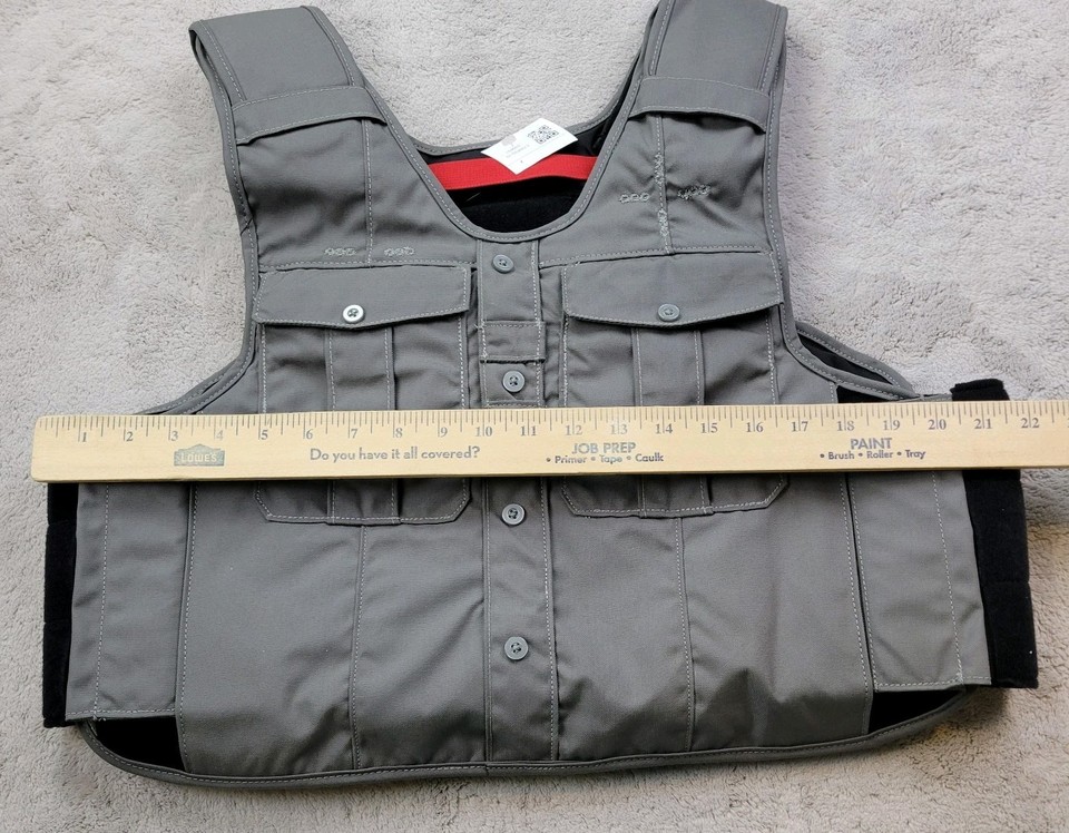 Point Blank Body Armour Uniform Carrier Vest Mens 44R Gray Nylon No ...