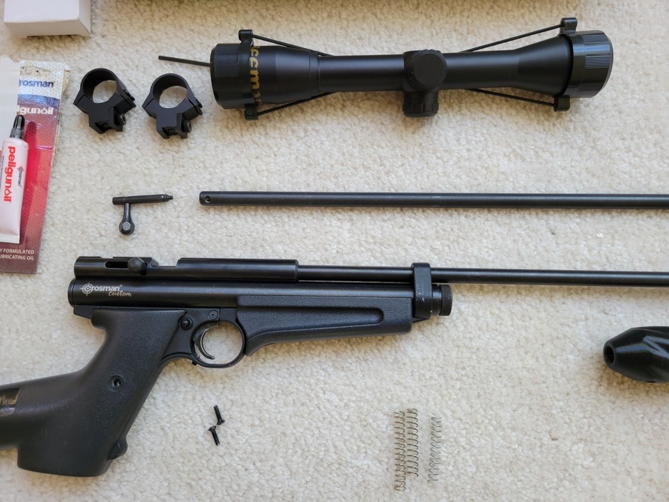 Crosman Custom Shop 2400KT carbine, 18" .177/.22 barrels, scope ...