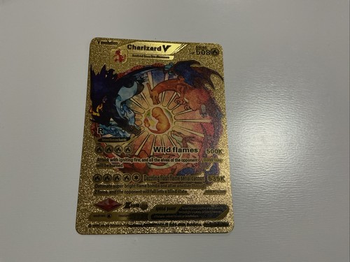Pokemon Charizard V Evolution 508HP Gold Foil Fan Art Card SMP 26-43 V2 | eBay
