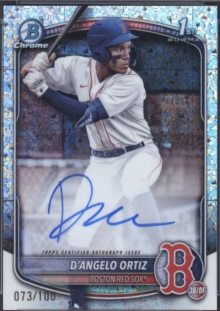 2025 Bowman - Chrome Prospect Autographs D'Angelo Ortiz #CPA-DO Mini-Diamond Refractor /100 (AU ...