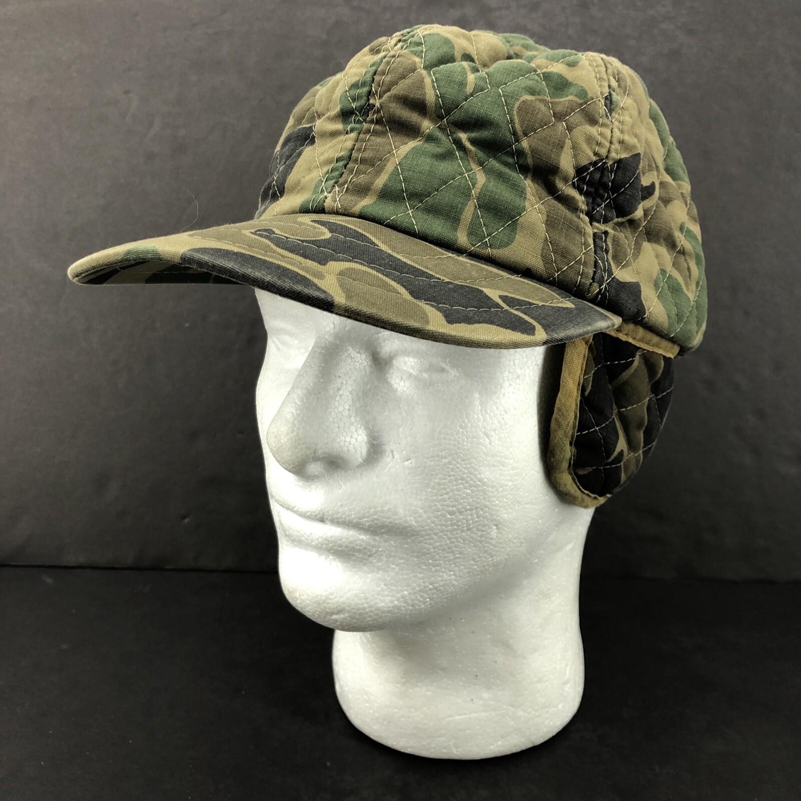 VTG Insulated Camo Ear Flap Hunting Hat Mens 3M Thinsulate YoungAn Cap ...