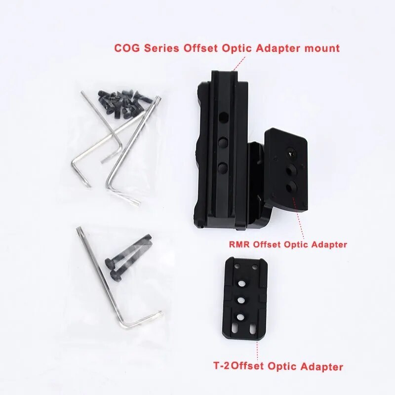Tactical Scope Optic Base Mount For ACOG VCOG For T2 T1 /RMR Offset ...