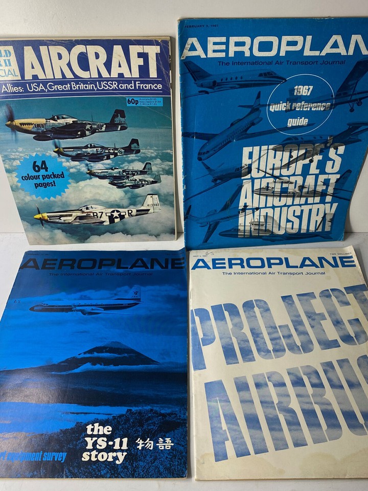 25 Vintage Aviation Magazines Bundle Aeroplane FlyPast Air Enthusiast ...