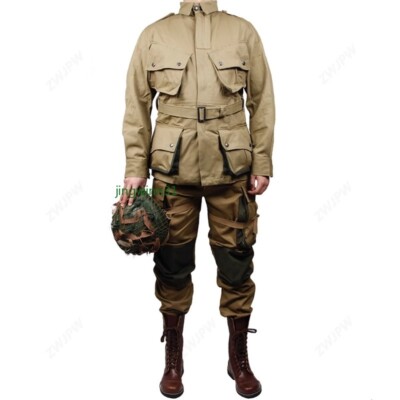 WW2 US M42 10182 Army Uniform Paratrooper Costume Set Men's Solider ...