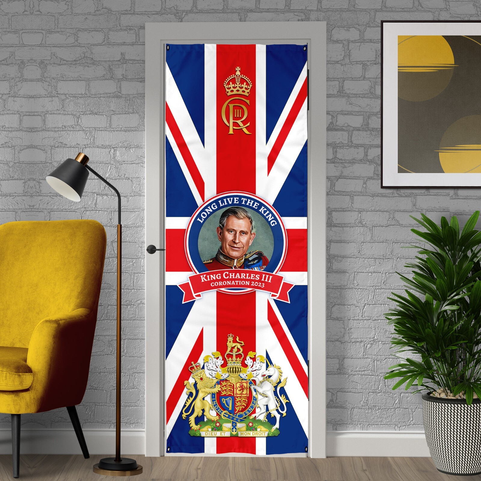 King Charles Coronation - Royal Crest - Door Banner | eBay