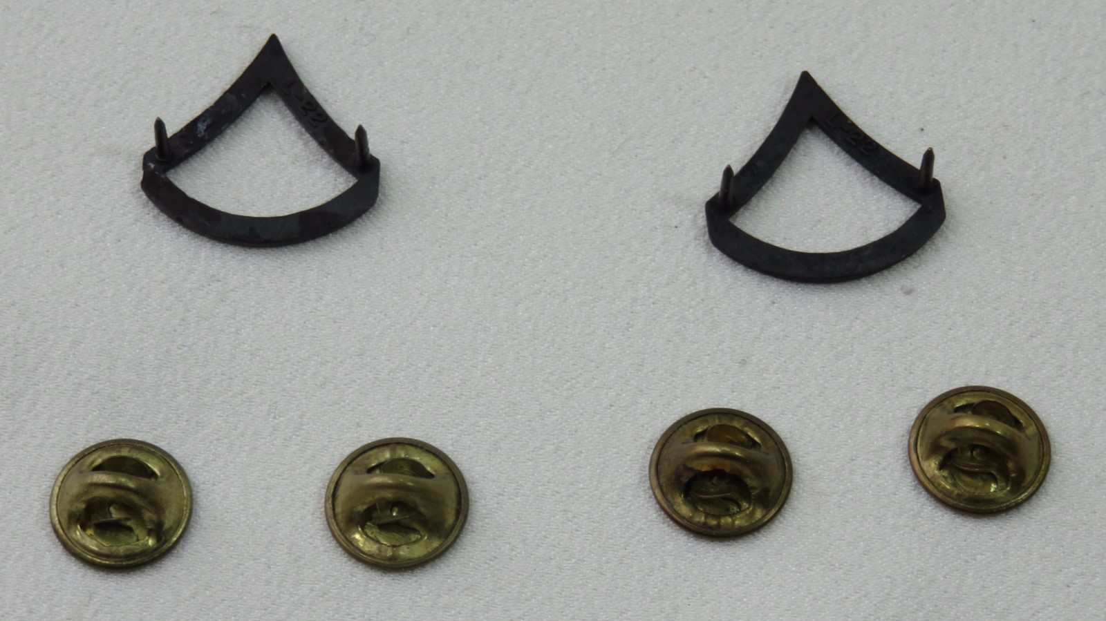 Army Military Private First-Class E-3 Lapel Pin Set of 2 Chevron Black ...
