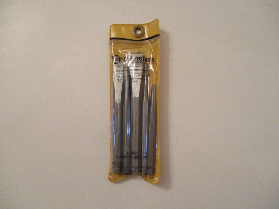 VTG Enderes Tools Punch & Chisel 5-pc Kit in Plastic Case Made in ...