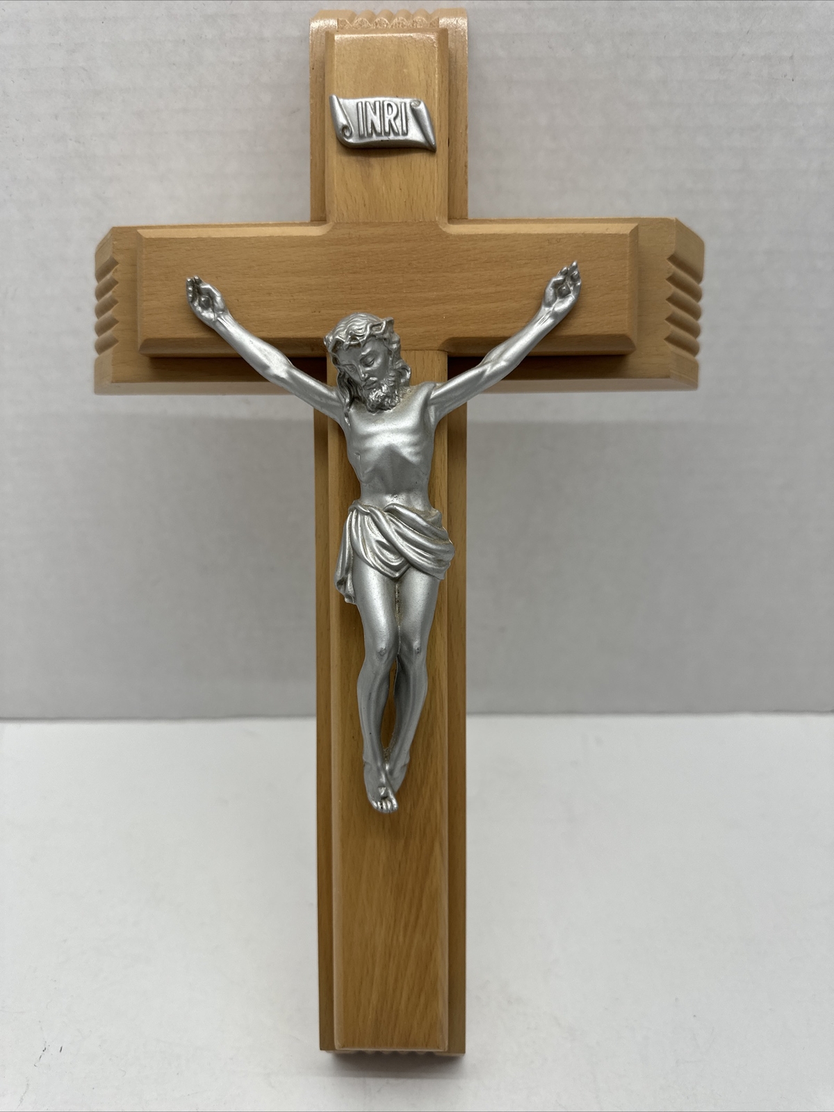 Vtg Catholic Wooden Crucifix Cross Sick Call Last Rites Candle Holy ...