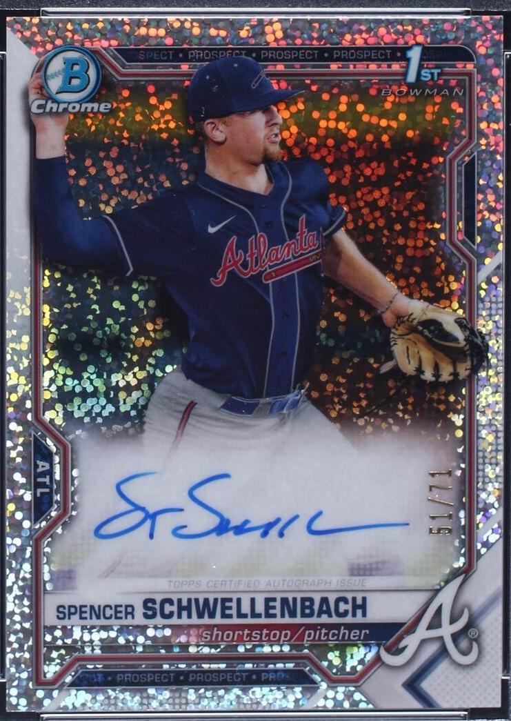 2021 Bowman Draft - Chrome Draft Pick Autographs Spencer Schwellenbach ...
