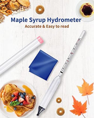 Maple Syrup Hydrometer with BRIX & Baume Scales, Density Meter for ...