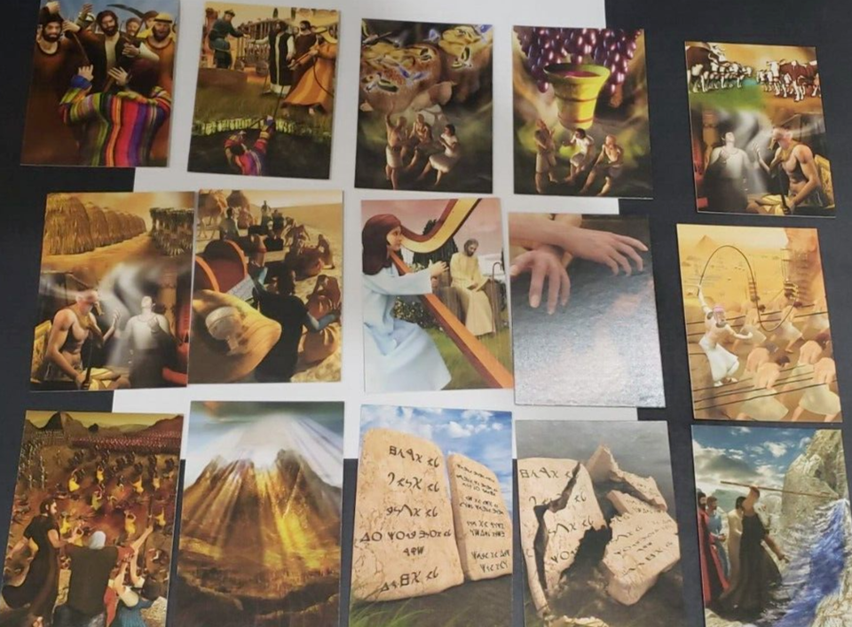 Old Testament BIBLE TRADING CARDS 24 Sealed Packs - 120 Cards Total ...