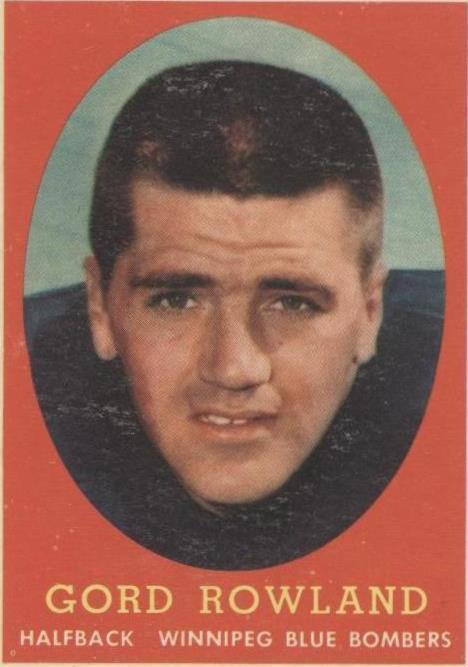 1958 Topps CFL - Gordie Rowland #36 (RC) for sale online | eBay
