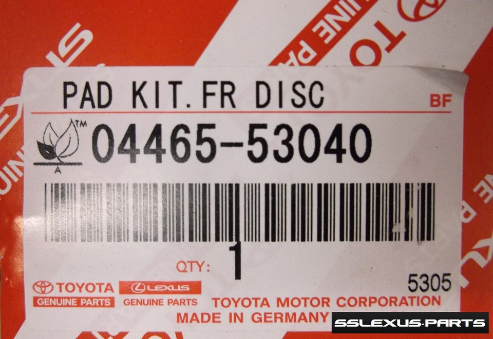 Lexus IS250 (2006-2008) OEM Genuine FRONT BRAKE PADS / PAD SET 04465 ...