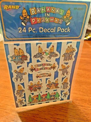 Vintage NOS Bananas In Pajamas Sticker Pack 24 Piece Decals | eBay