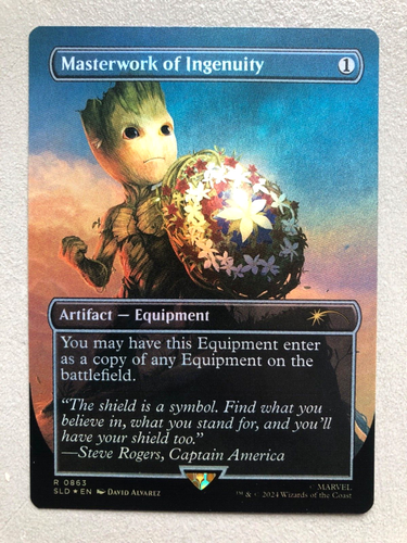 Mtg Carte Magic Secret Lair Marvel Captain Groot Masterwork of ...