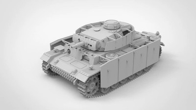 3D Printed 1/72/87/144 German Panzer III Ausf N (Skirt Armor Version ...