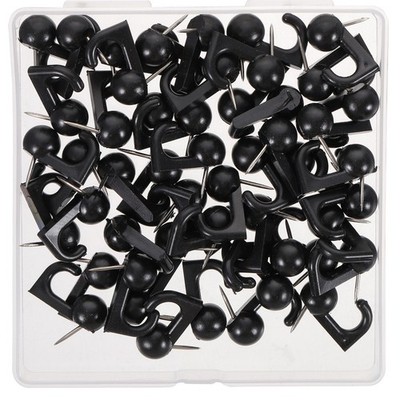 50pcs Push Pin Hooks Plastic Heads Thumb Tacks Hooks Cork Board Push ...