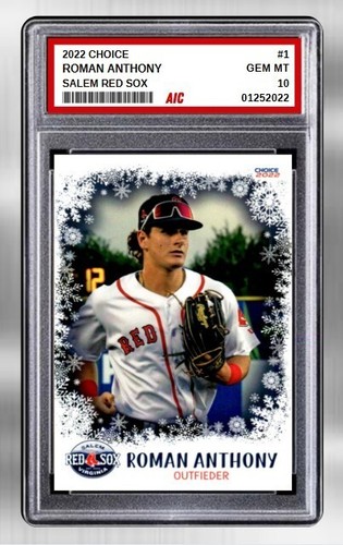 2022 Roman Anthony Minor League Rookie Card Salem Red Sox 1/125 Graded ...