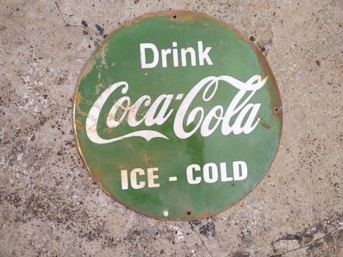PORCELIAN DRINK COCA-COLA ENAMEL SIGN SIZE 18X18 INCHES | eBay