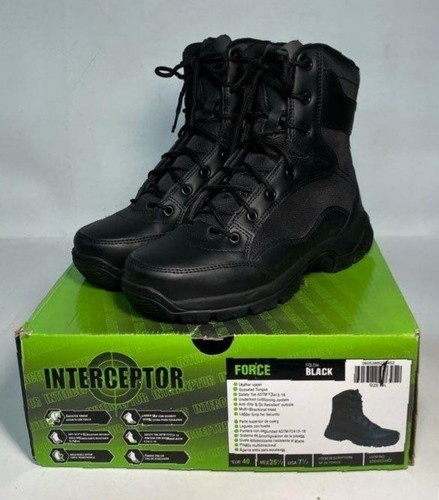 Interceptor Tactical Boots Mens 7.5 Steel Toe BRAND NEW IN BOX ...