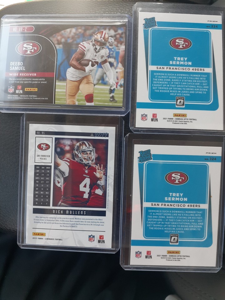SF 49ers Card Lot, Deebo absolute patch, 2 Trey Sermon-pink @ gold ...